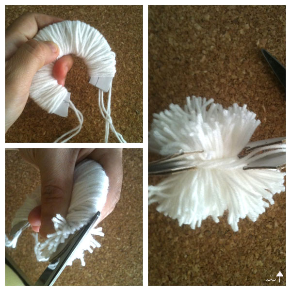 Buat Pom pom guna kertas tebal. bebola benang yang kawaii sangat ...