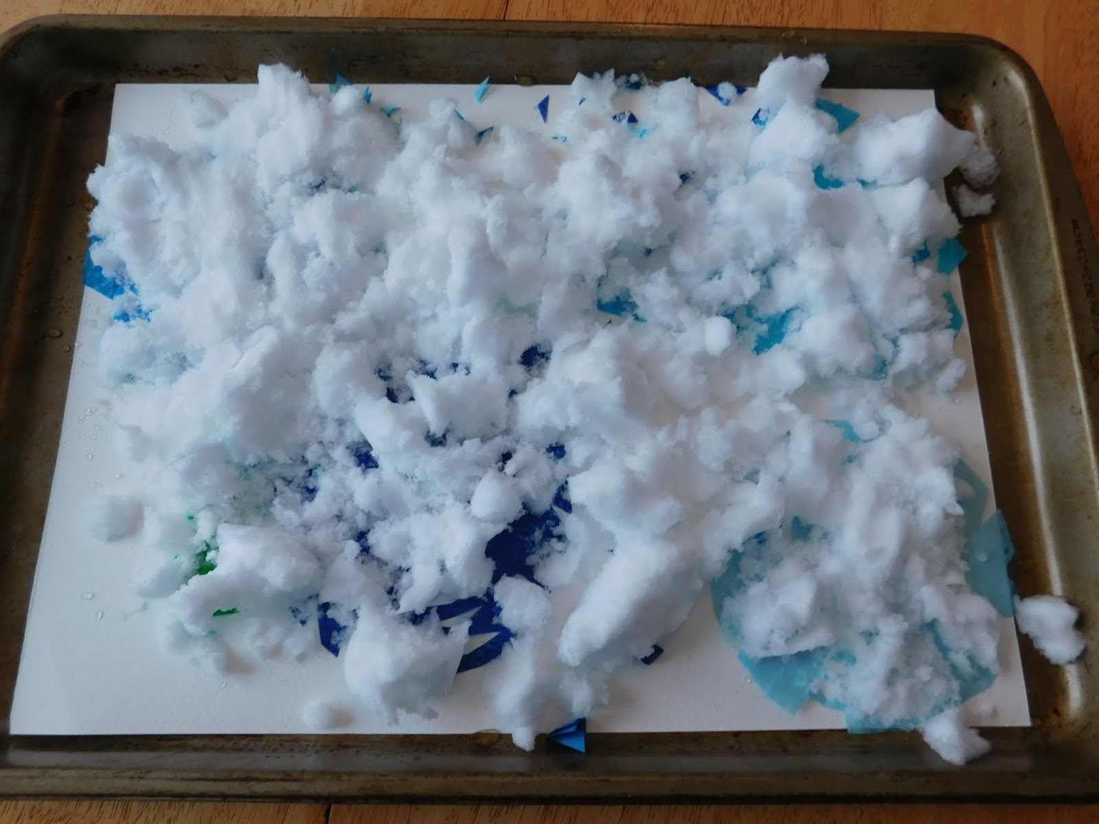 Snow and Tissue Paper Art