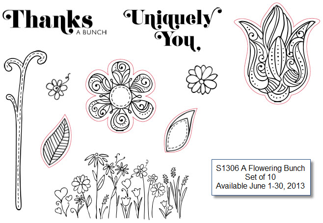 Beth's Creative Block!: June Stamp of the Month: A Flowering Bunch