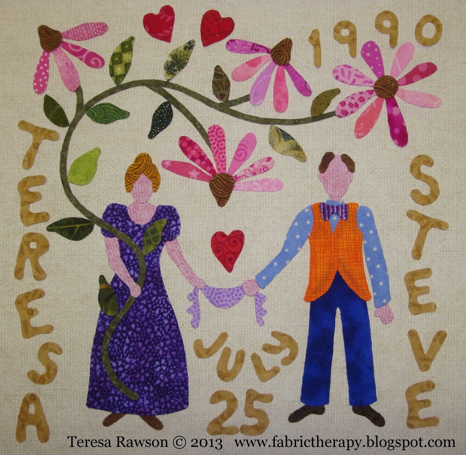 FABRIC THERAPY: The 'how we met' block...