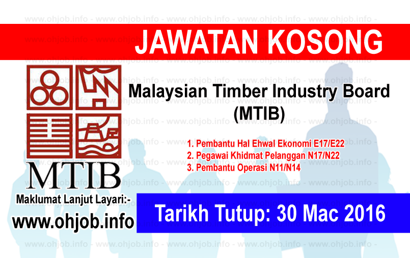 Jawatan Kosong Malaysian Timber Industry Board (MTIB) (30 Mac 2016 ...