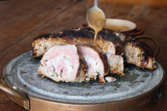 Filé de porco recheado às bacantes - Lilica Gourmet