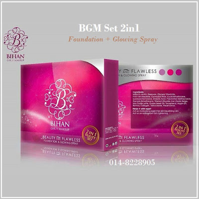 Bihan Foundation & Glowing Spray Set 2in1 by BGM - Makeup Viral ...