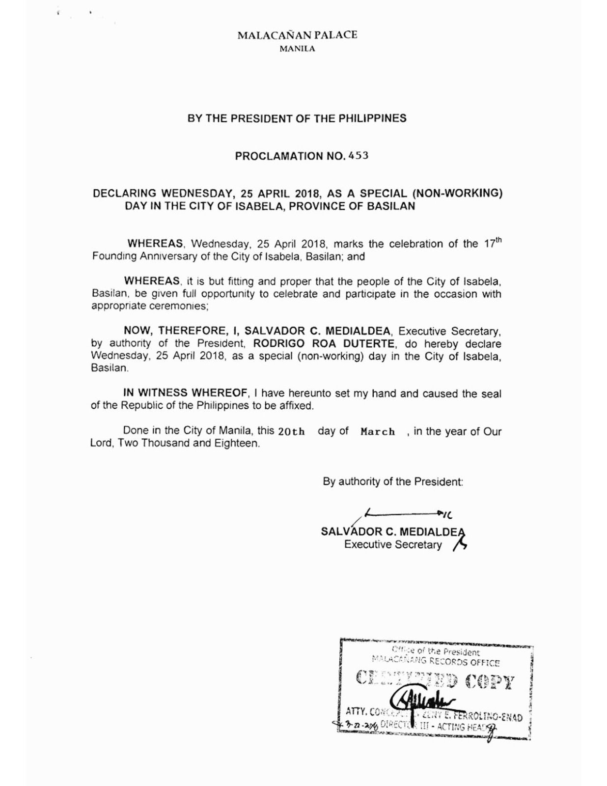 Philippine Holidays: Special (Non-Working) Day in Isabela City, Basilan ...