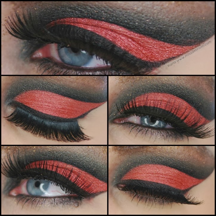 BLOGtober 21st - Orange & Black Cut Crease Makeup Look - KarlaLovesLipstick