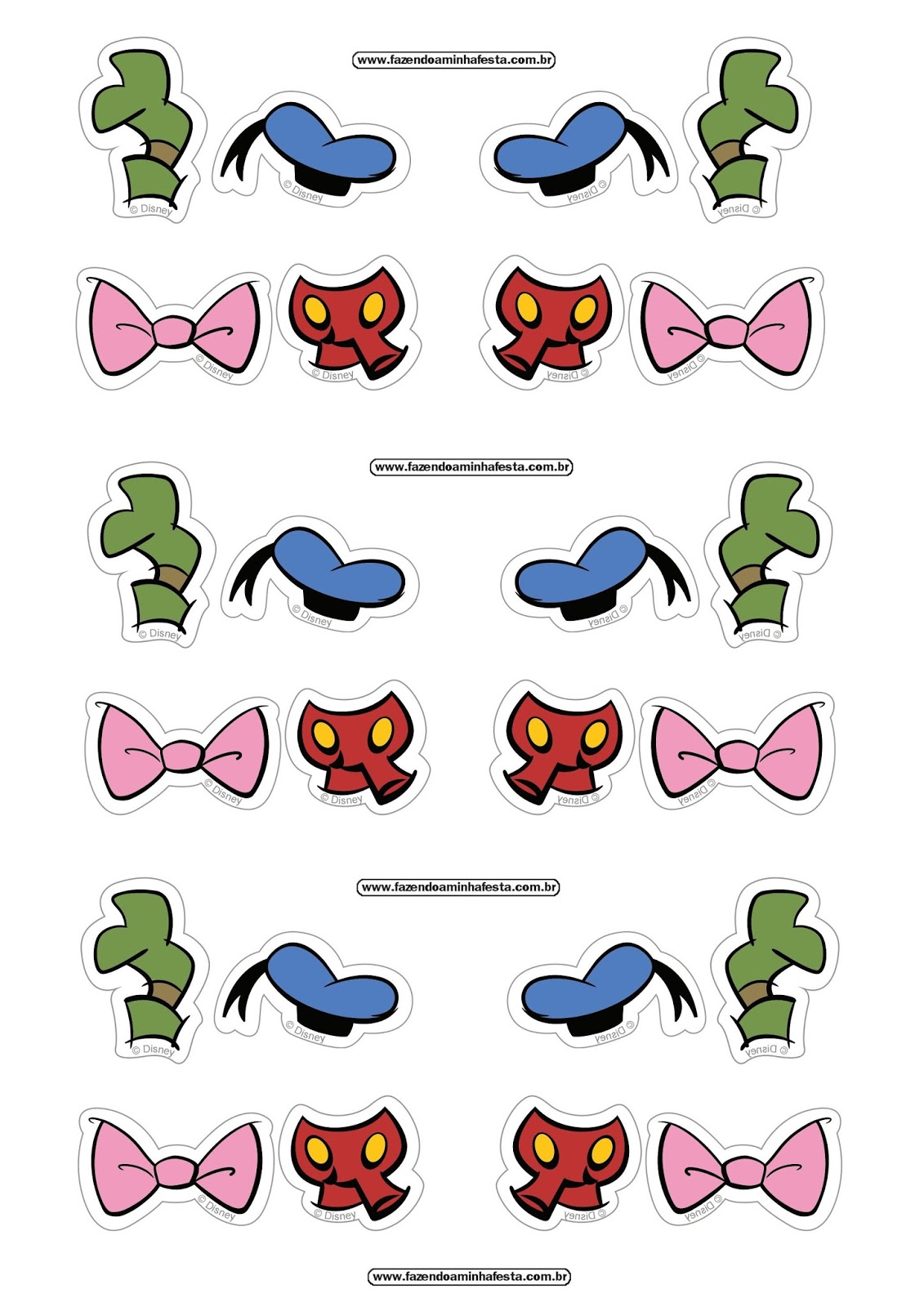 Mickey and Friends: Free Printable Stickers. - Oh My Fiesta! in english