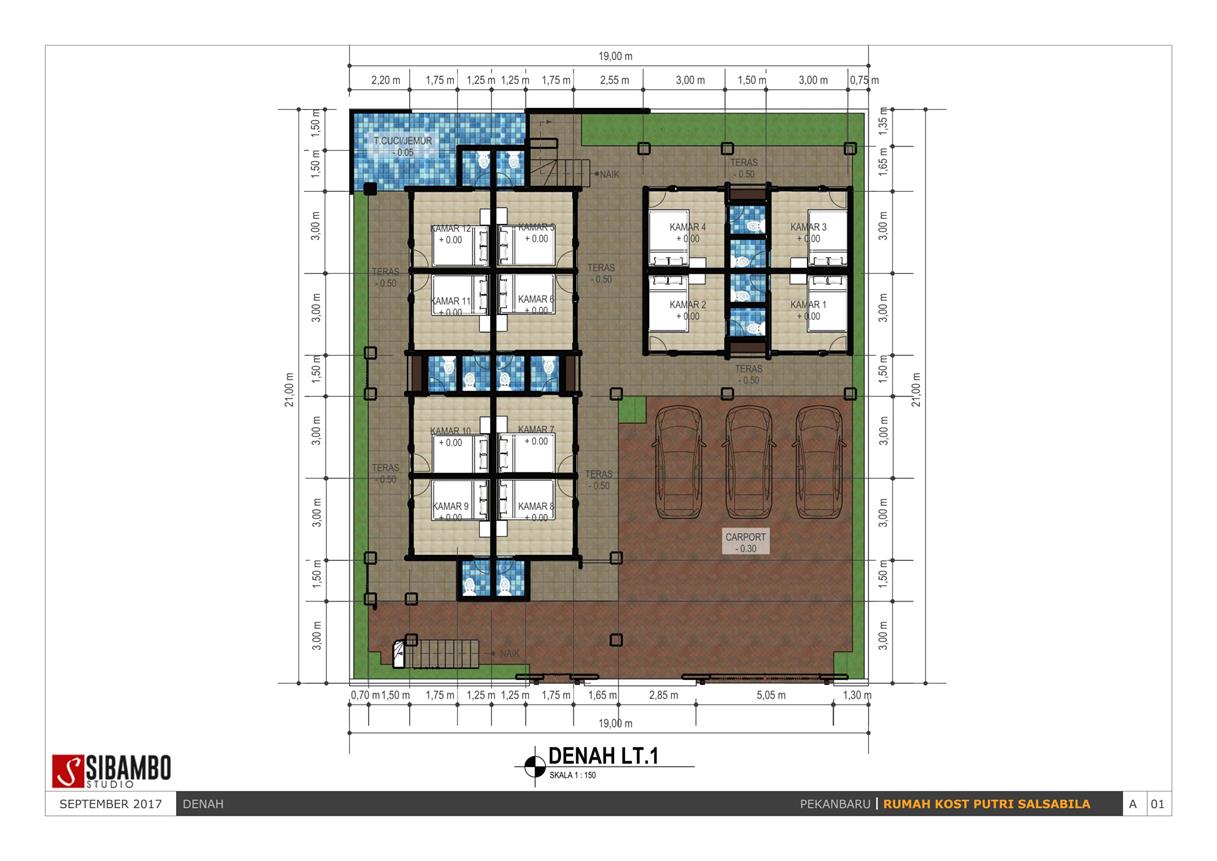 Desain Rumah Kost 2 Lantai Minimalis Sederhana yang Sehat dan Menawan
