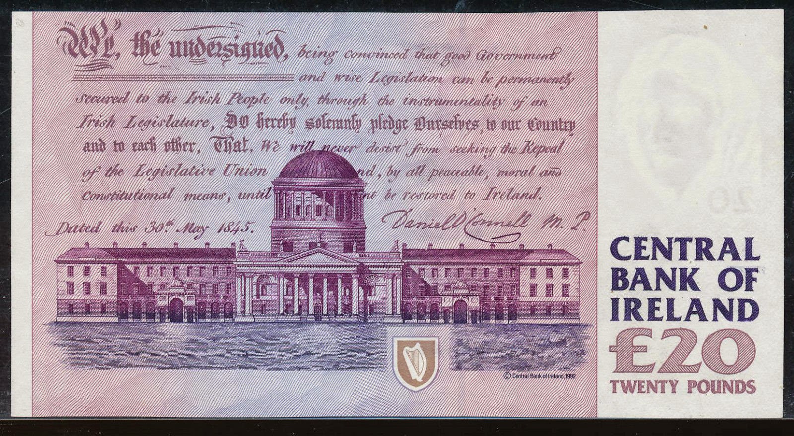 Ireland Twenty Pounds banknote 1999 Daniel O'Connell|World Banknotes ...