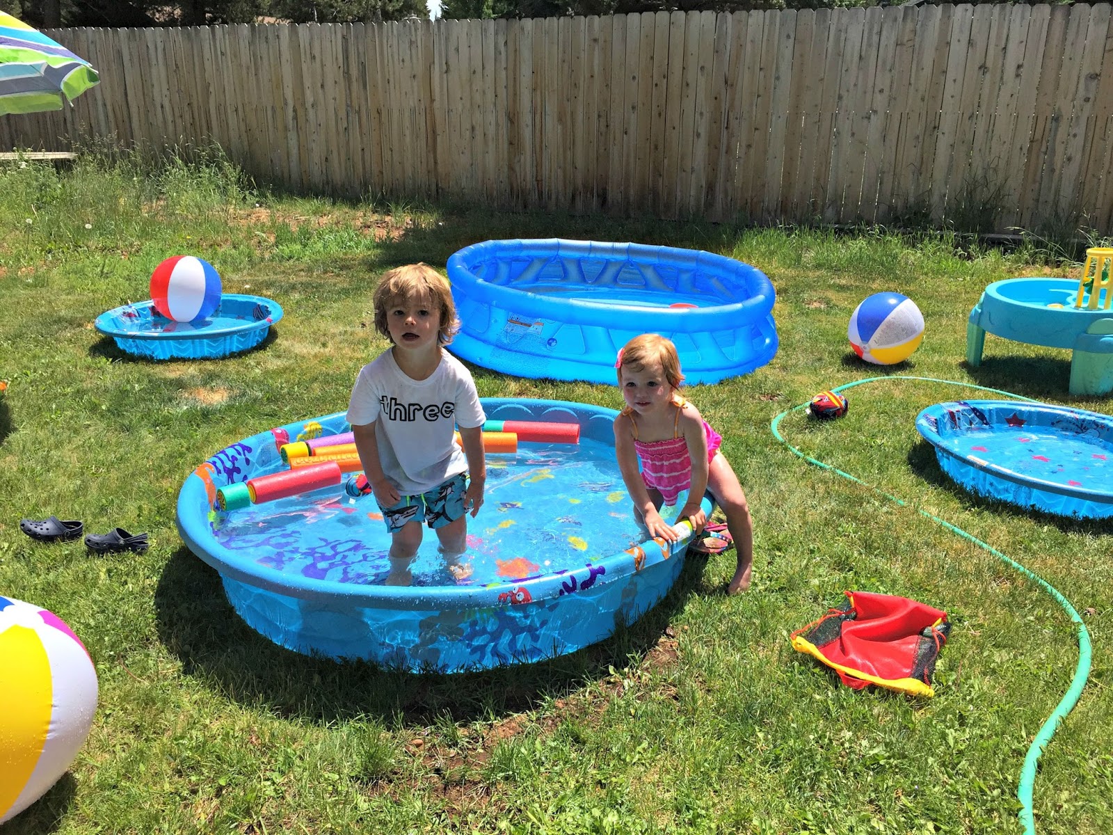 Ethan's Turning Three // Pool Birthday Party! | Schue Love