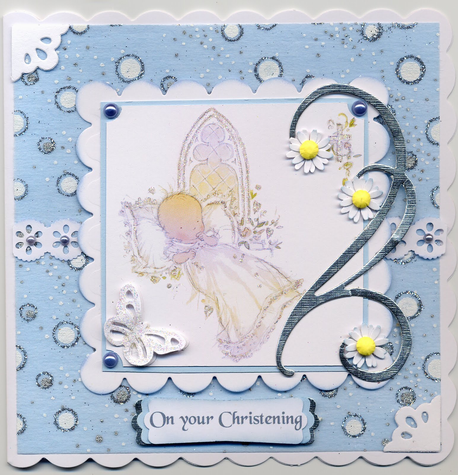 Stamps and Paper: Christening card.
