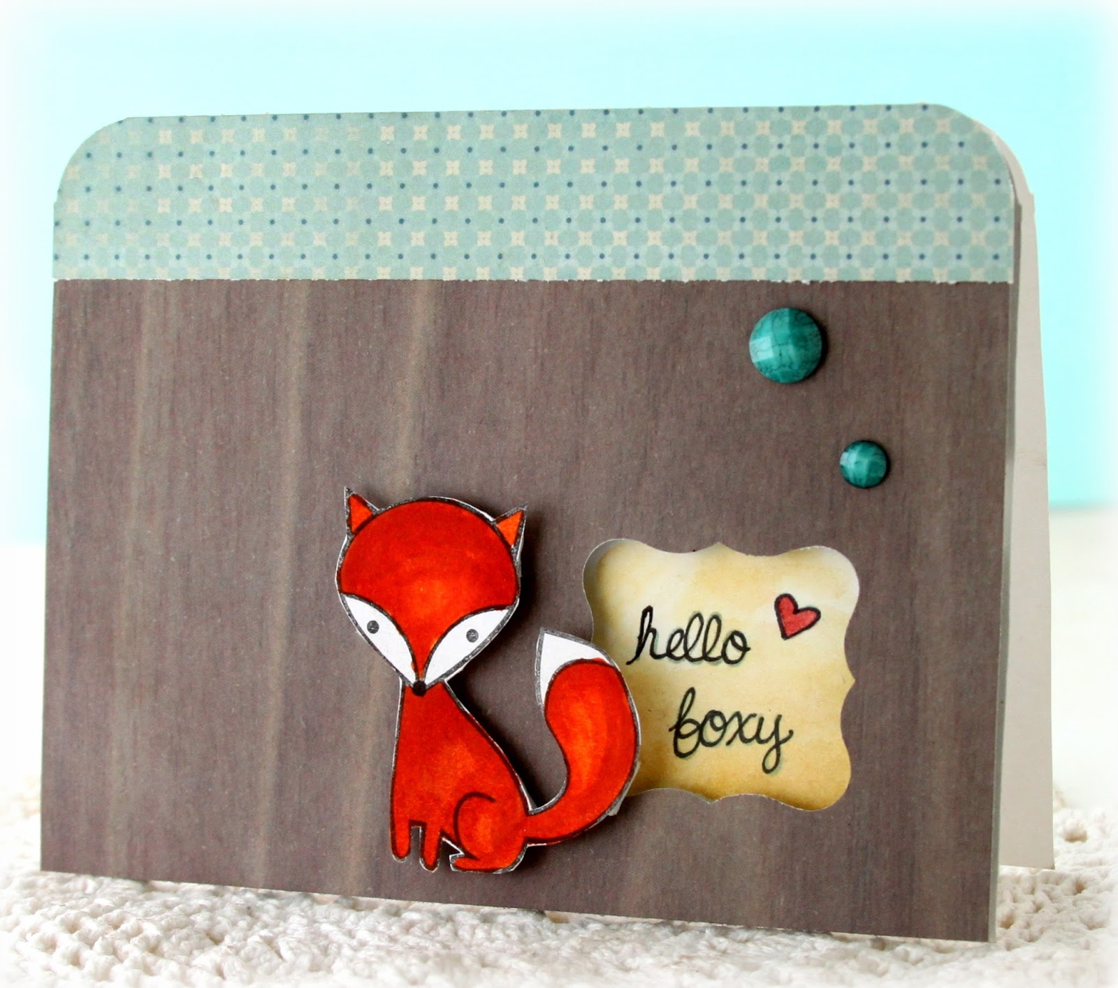 Li'l Buck's Creations: Retro Sketches #97 Hello Foxy Fox Stamp