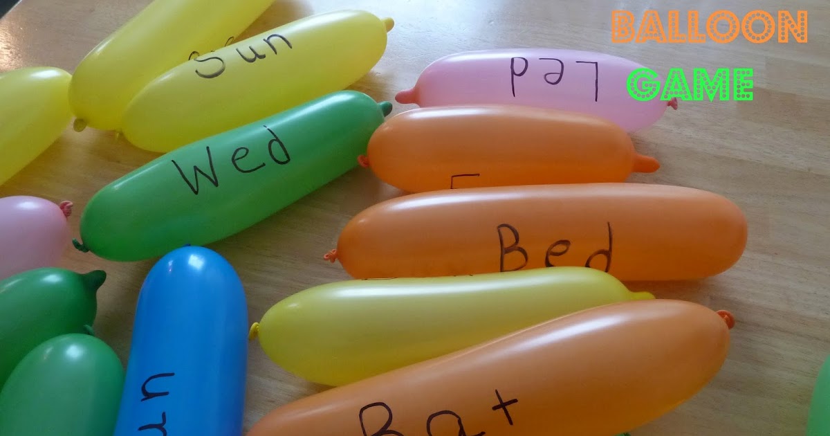 Dabblingmomma: CVC Word Balloon Match Game