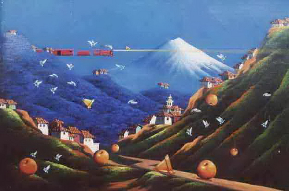 El arte es su máxima expresión : Paisajes con trenes voladores, Gonzalo ...