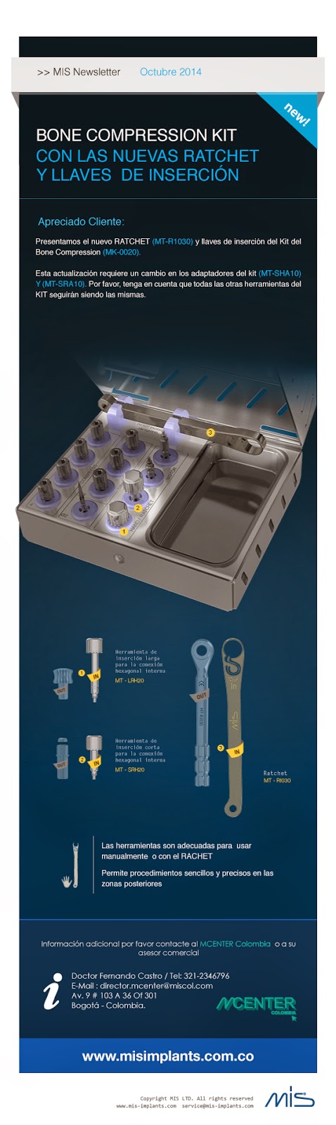 Mis Implants Colombia: Implantes dentales - BONE Compression Kit