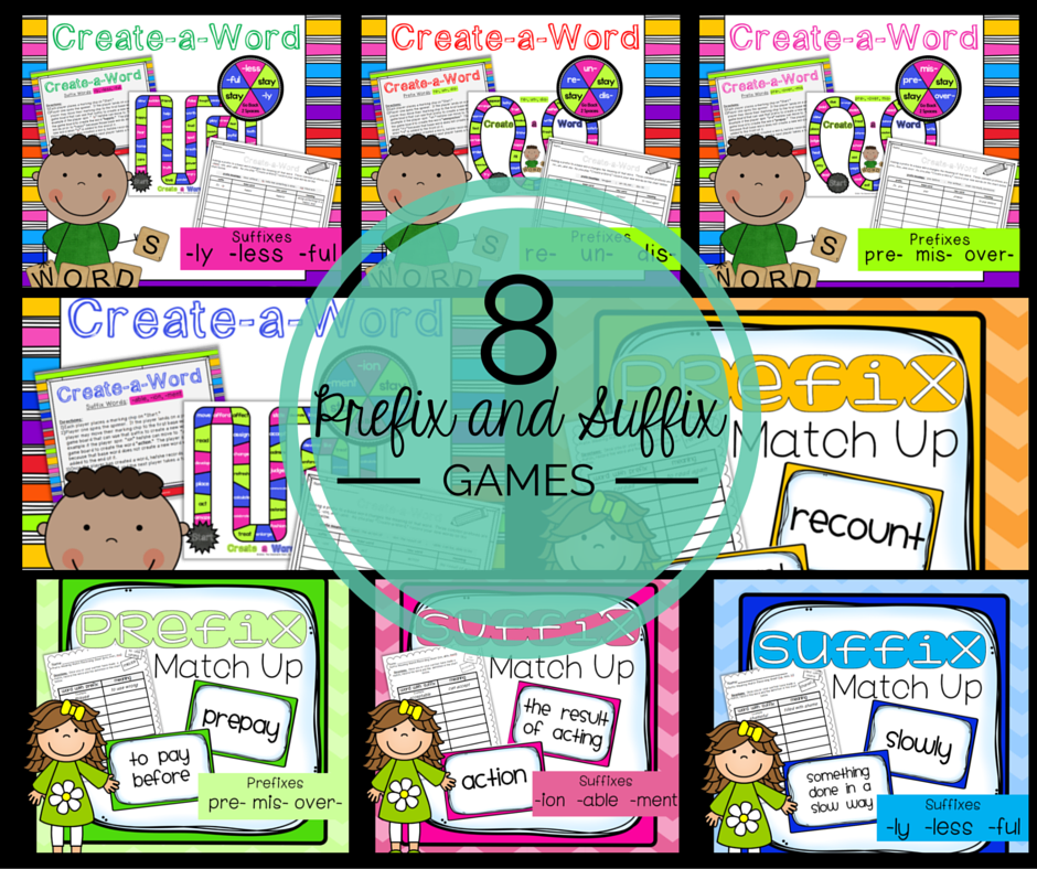 The Classroom Game Nook: 8 games to practice prefixes and suffixes
