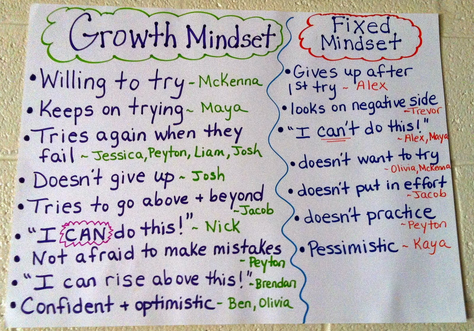 Two Reflective Teachers: Discussing Growth Mindset Early in the Year