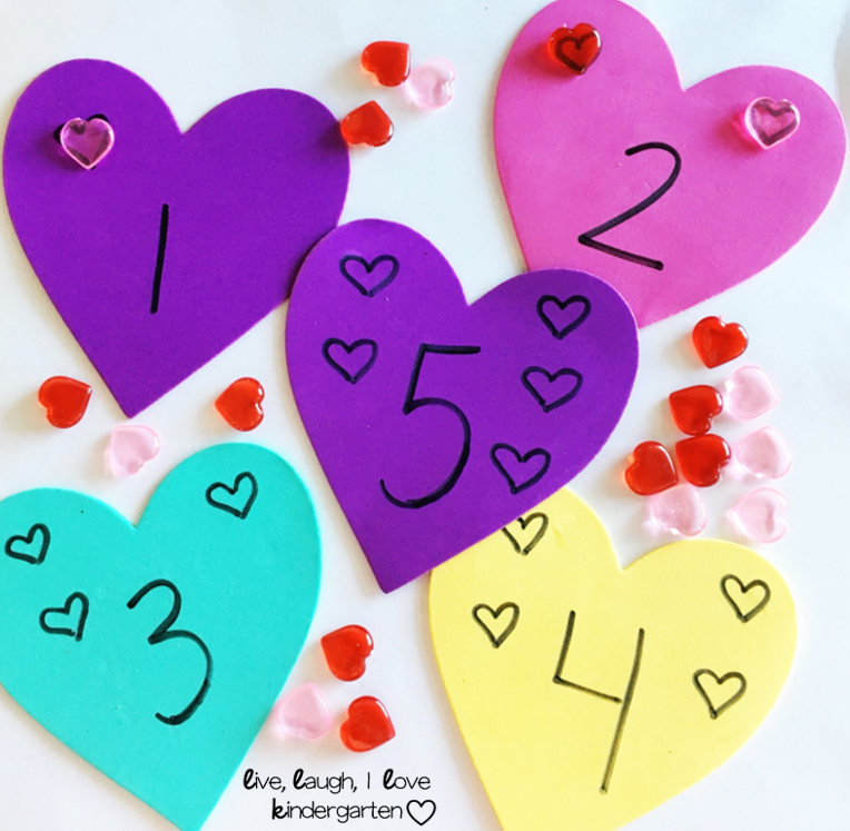 Number Match Hearts | Live, Laugh, I LOVE Kindergarten