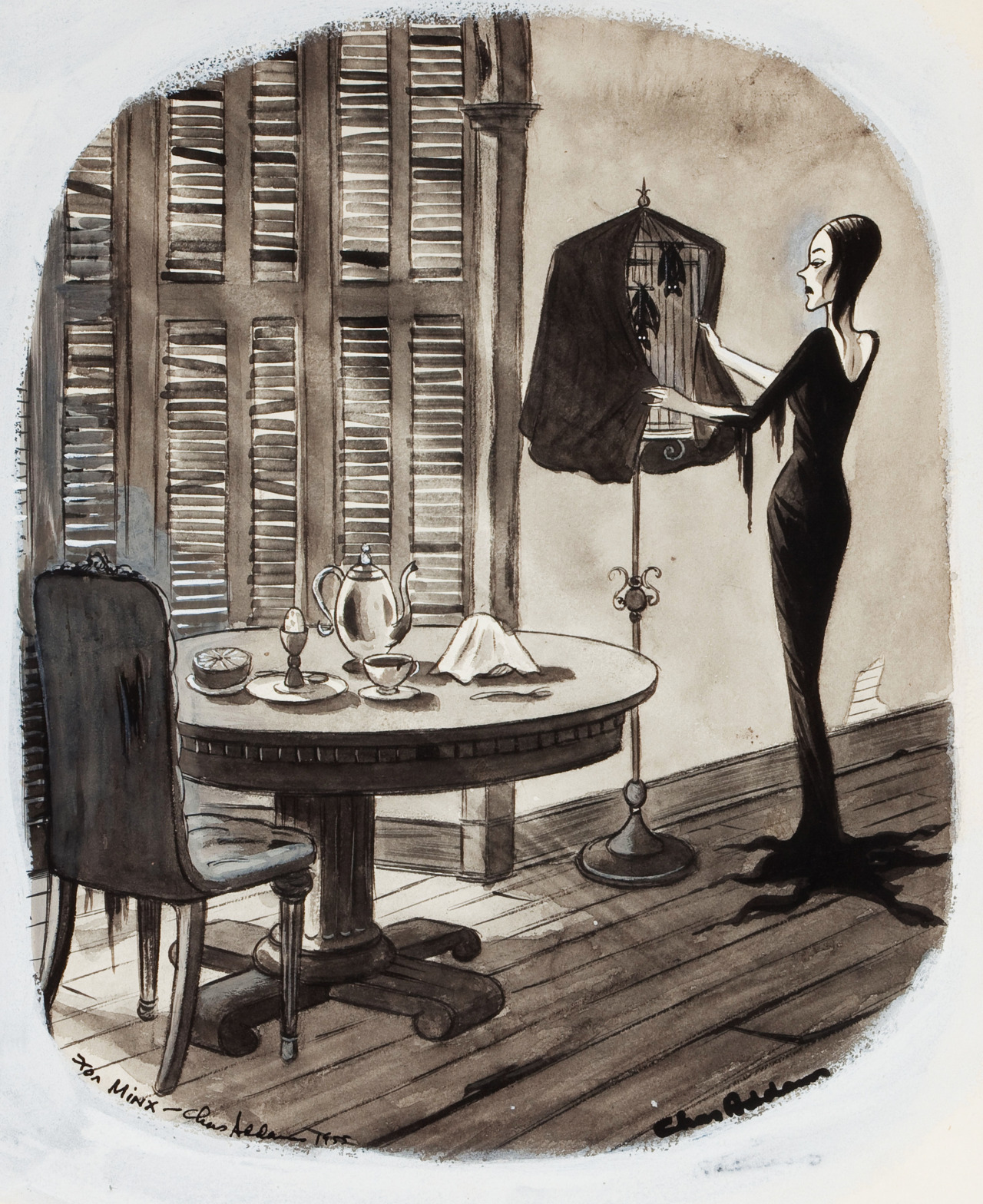 El pozo y el péndulo: Charles Addams, dibujante macabro.