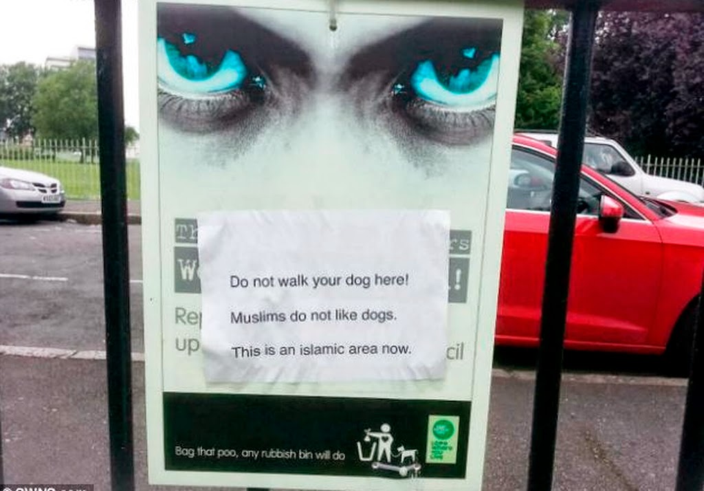 Ich danke dem Himmel: ATTENTION: Do not walk your dog here! Muslims do ...