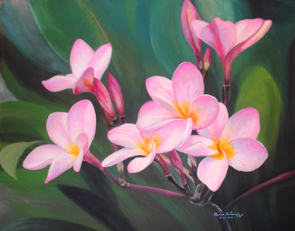 Lukisan Pohon Kamboja