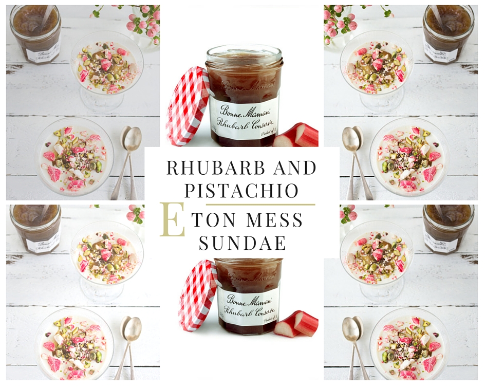 Rhubarb And Pistachio Eton Mess Sundae Recipe - Claire Justine