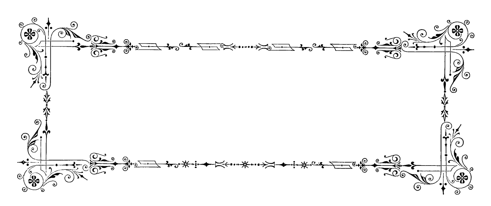 Digital Stamp Design: Decorative Frames Clip Art Vintage Border Designs ...