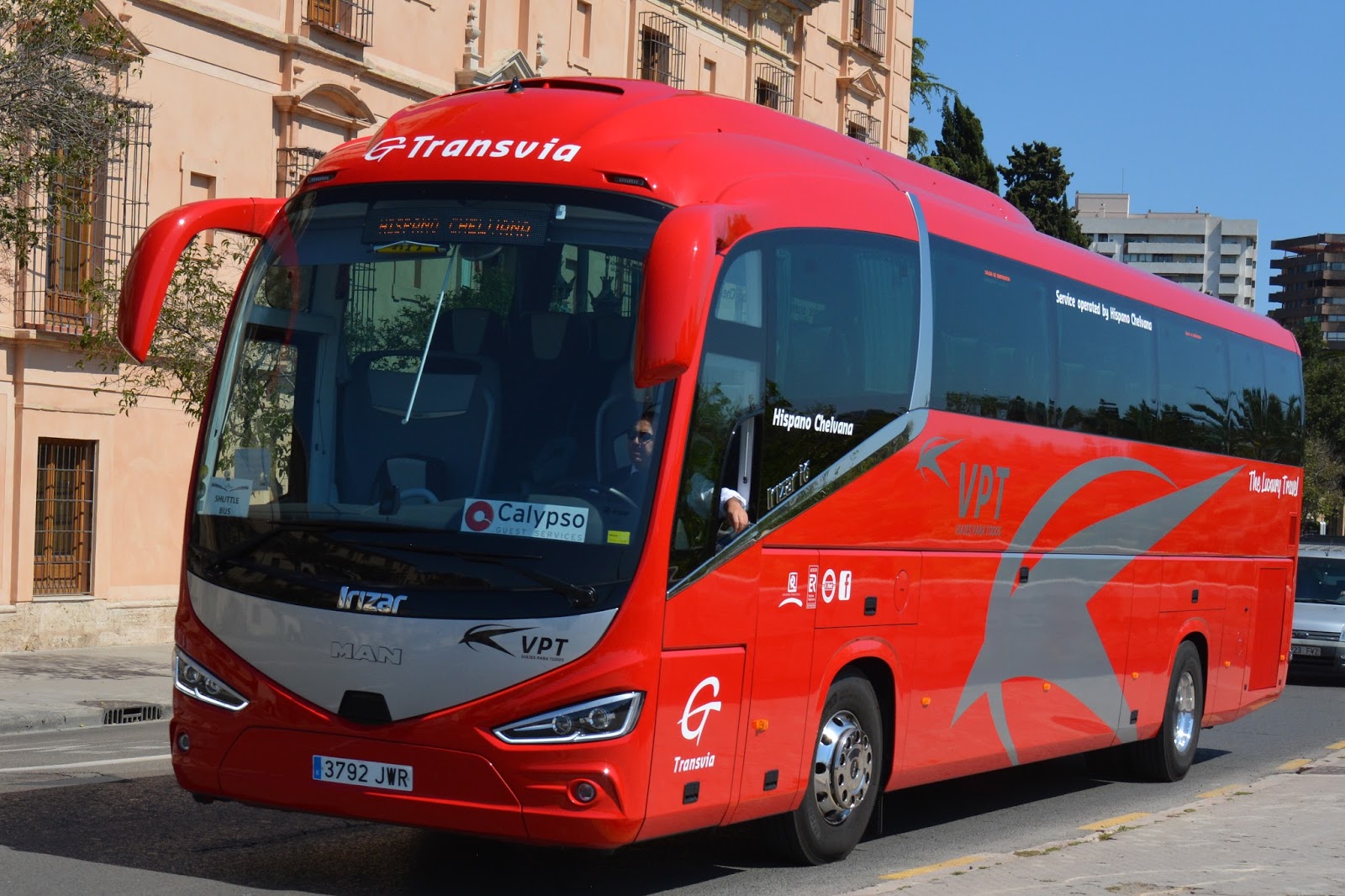 Autobuses por Valencia: GT Transvía transportista del crucero Calypso