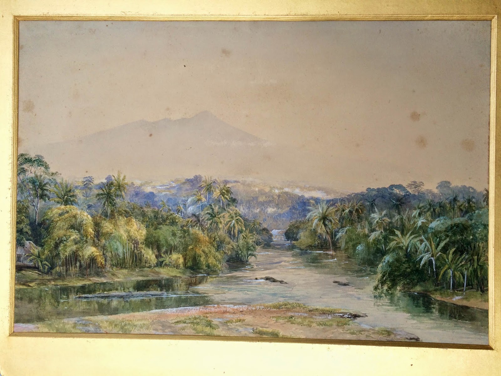 My Ceylon Art: River View with Adam's Peak in Background - William ...
