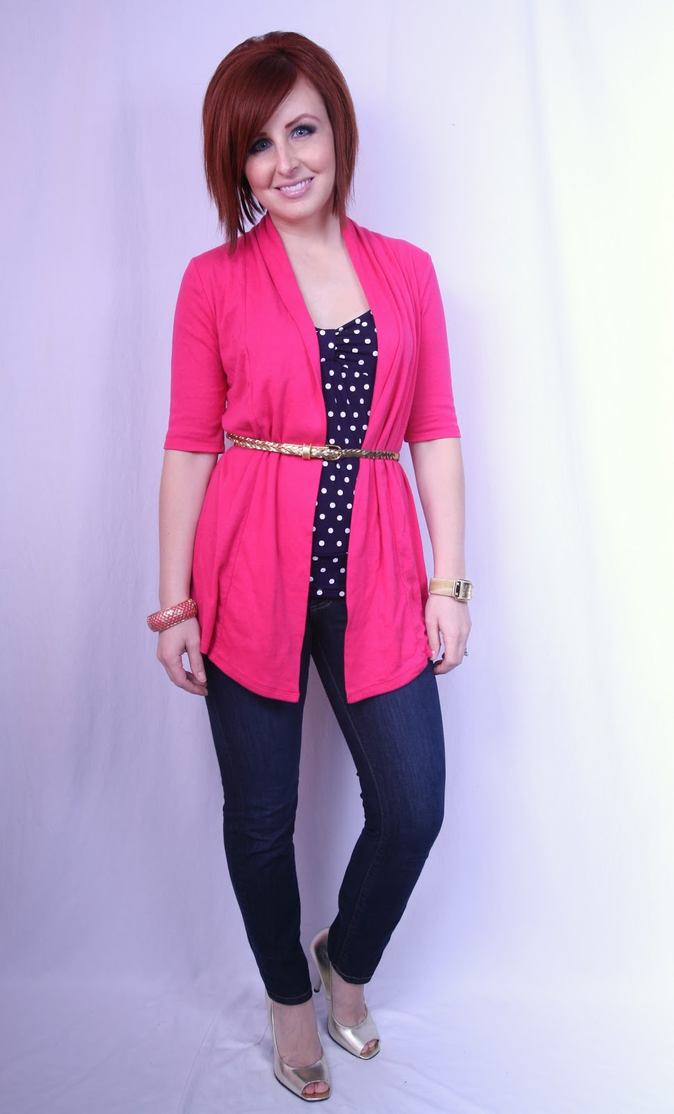 Thrift and Shout: Cute Outfit of the Day: Pink and Polka Dots