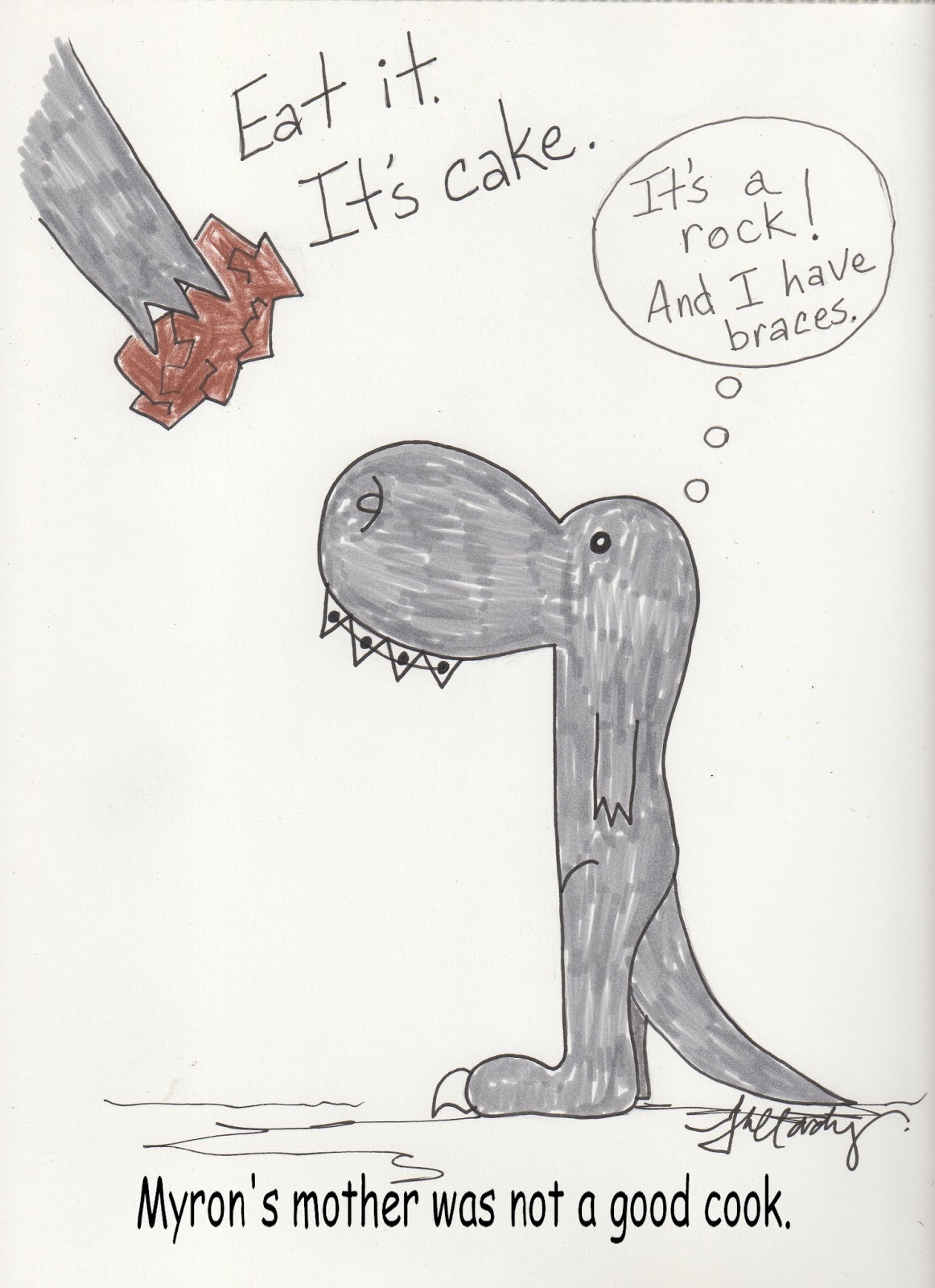 Heaven and Earth: Myron T. Rex cartoons