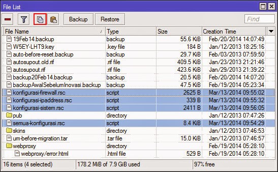 Export & Import Konfigurasi/Setingan Mikrotik
