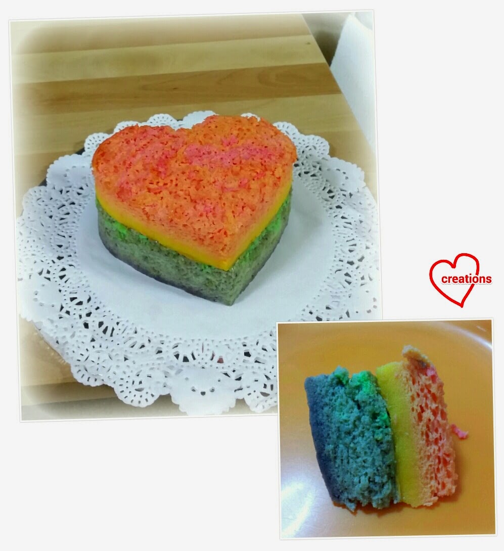 Loving Creations for You: Rainbow Magic Custard Cake