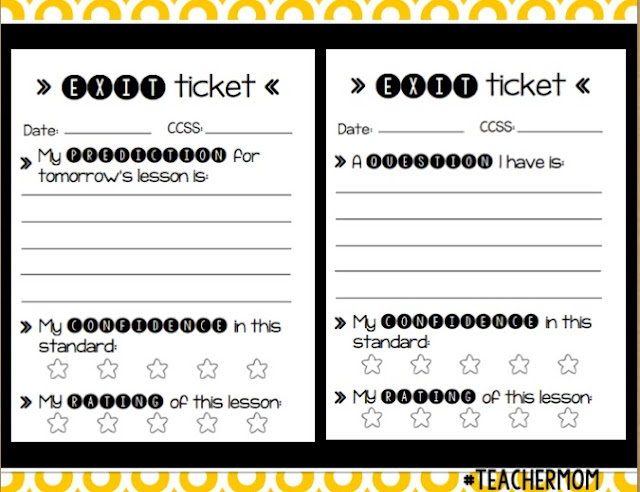 Using Exit Tickets to Meet Student Needs | Buck & Chuck