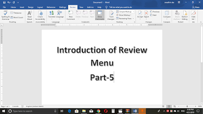 Introduction of Review Menu | MS. Word-tutorial | #rsrajpro