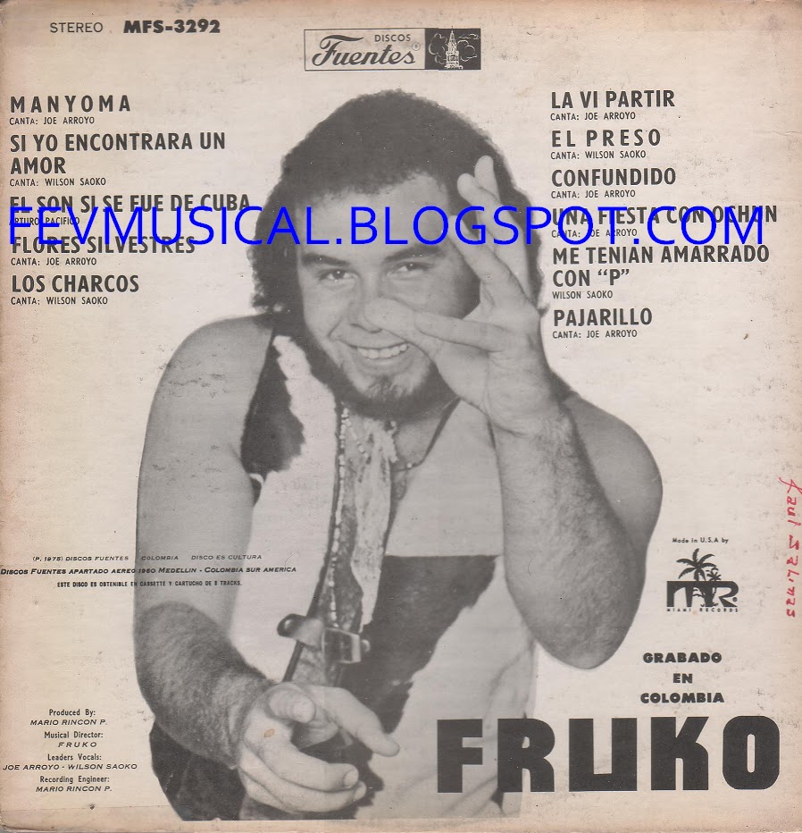 FEV MUSICAL: 1975 - Fruko & Sus Tesos - Fruko El Grande (Fuentes)