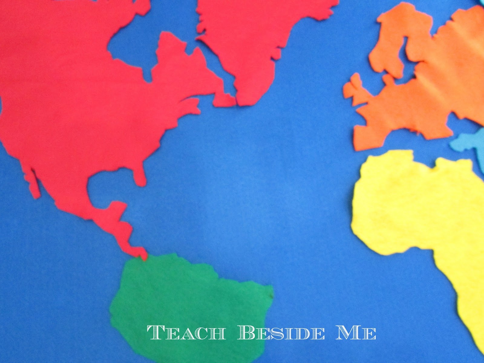 C is for Continents: Felt Map Geography Project for Kids - Teach Beside Me