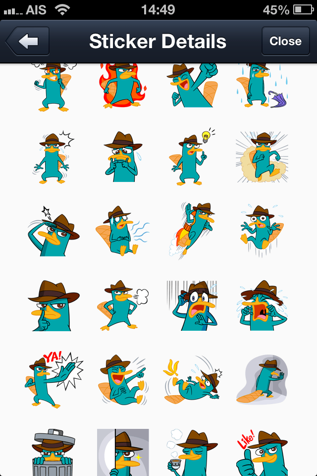 LINE Stickers Community: Perry/Agent P LINE stickers