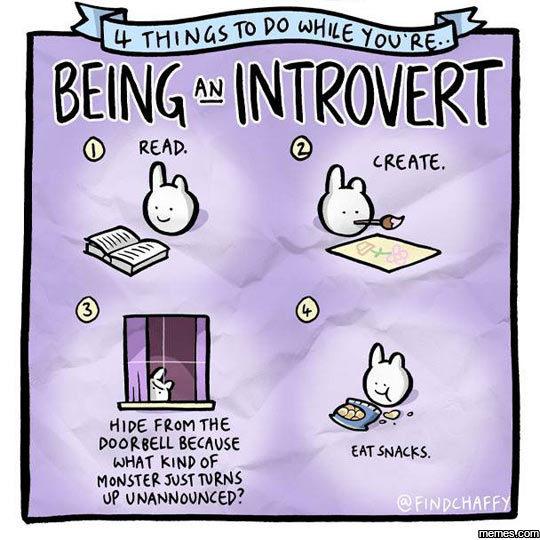 4 Things to Do as an Introvert - Introvert Memes