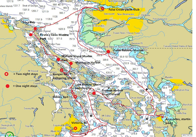 Leisure Log: Two week cruise in the Gulf Islands of British Columbia 2011