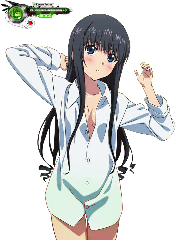 Safebooru 1girl Black Hair Blue Eyes Blush Bottomless Breasts