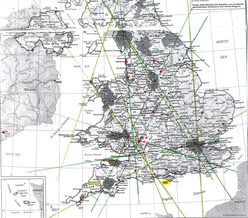 Ley lines, Map of britain, Ancient mysteries