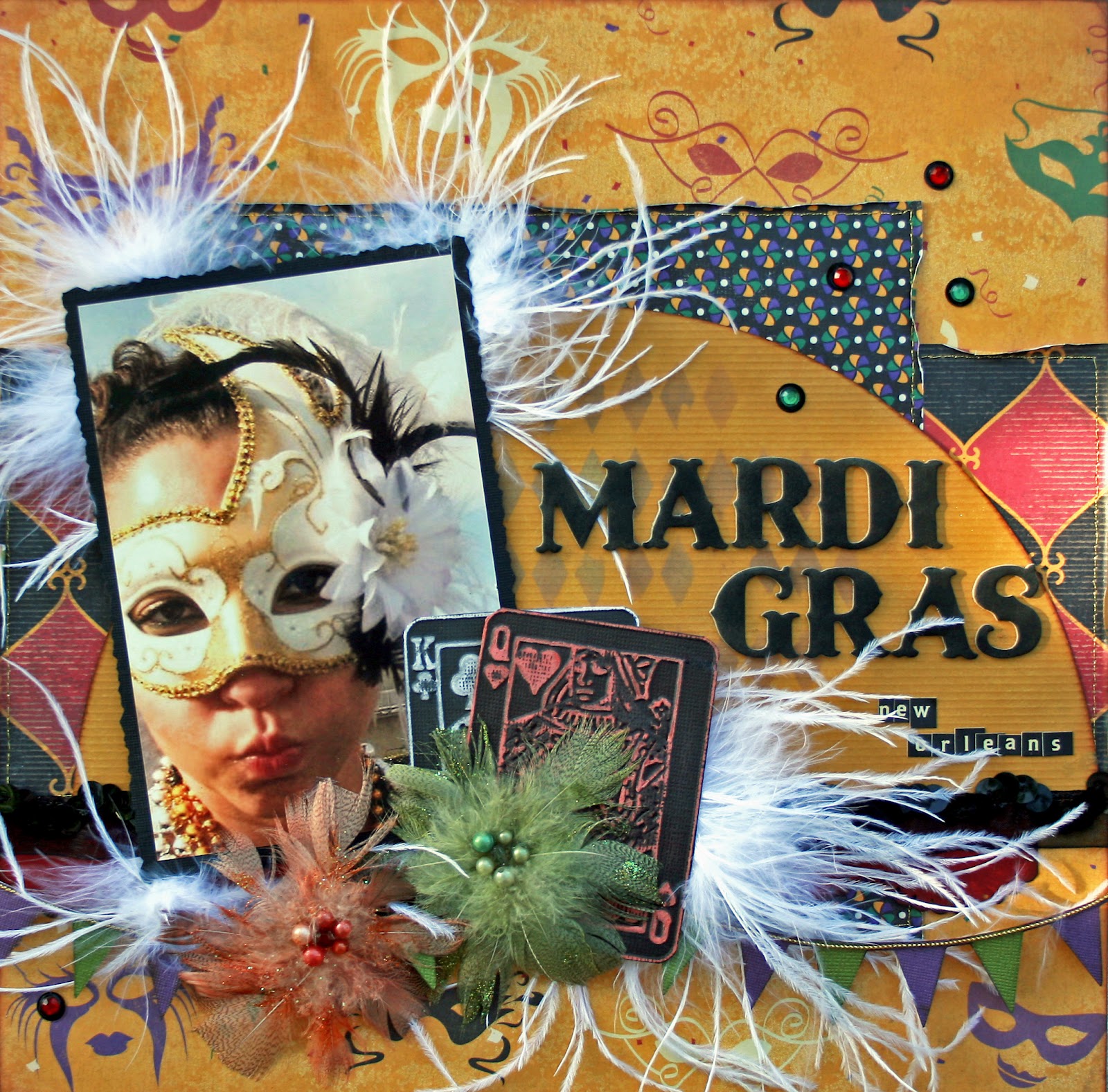 One Scrap at a Time: Mardi Gras - New Challenge up at Sketchabilities!