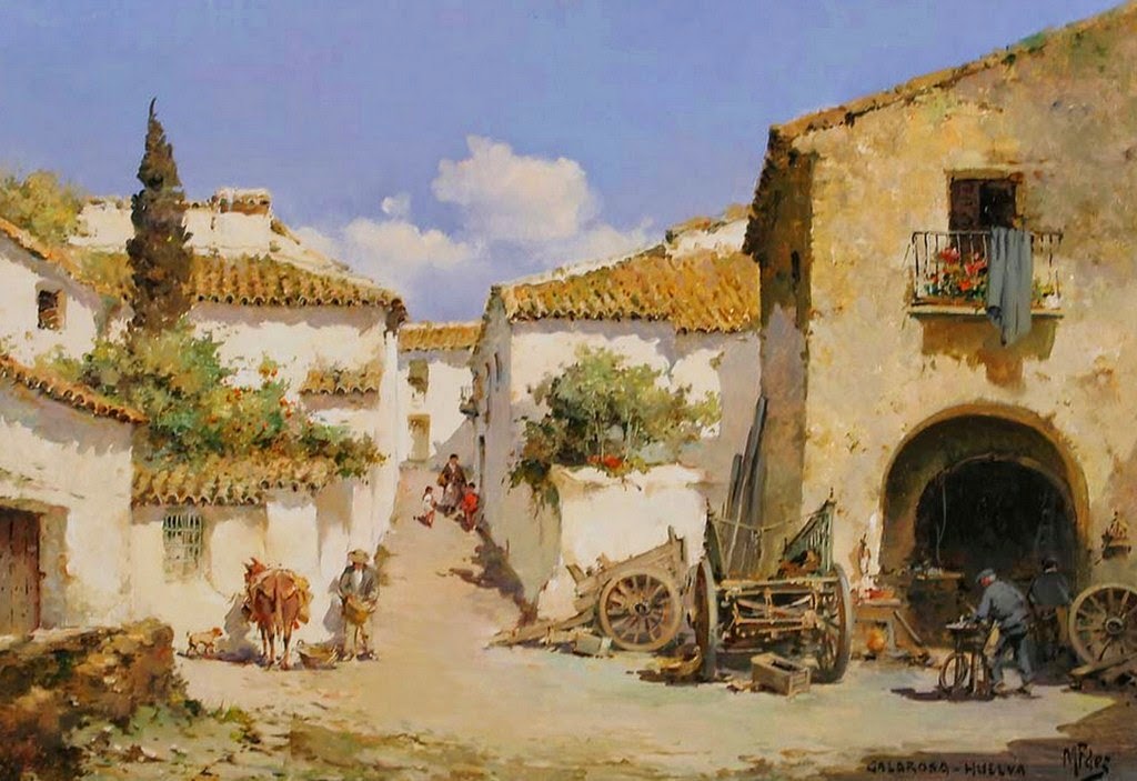 Imágenes Arte Pinturas: Pinturas de Paisajes Coloniales en Acuarela y ...