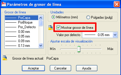 Mostrar en pantalla grosores de línea en AUTOCAD - AYTUTO Blog
