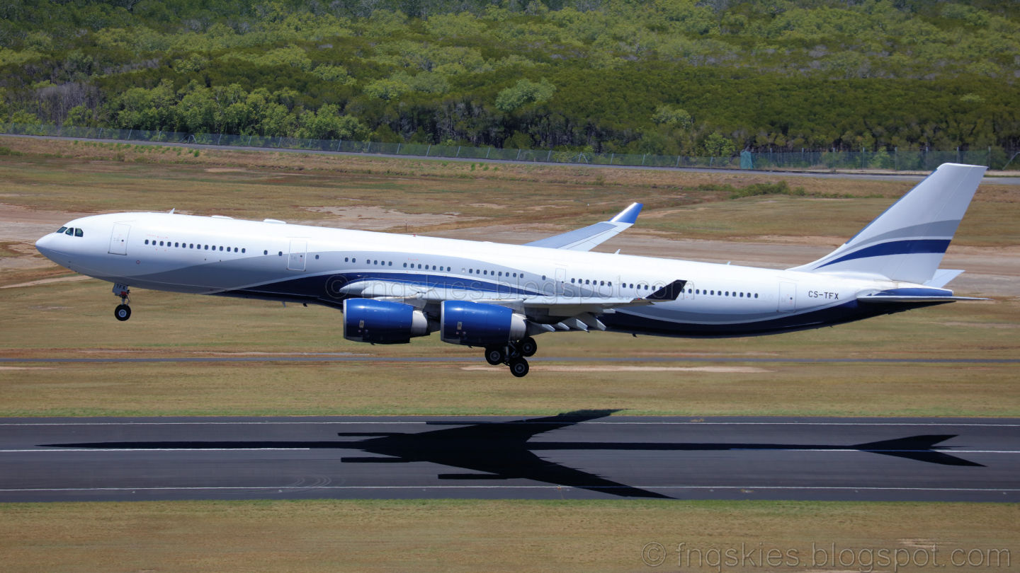 Far North Queensland Skies: Hi Fly Airbus A340-500 CS-TFX arrives