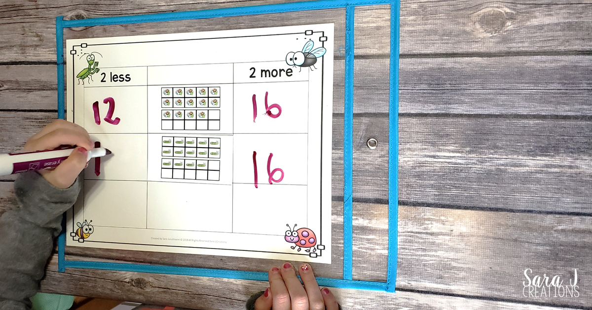 Ten Frame Game More and Less | Sara J Creations