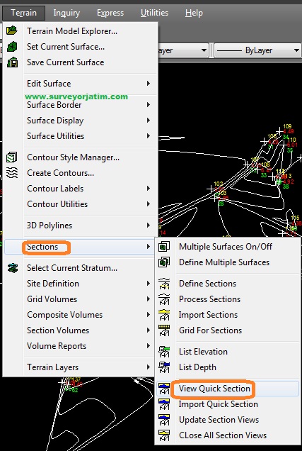 Tutorial autocad land desktop 2009,Cara membuat long & cross section ...