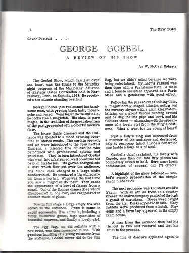 THE MAGIC OF BALTIMORE: GEORGE GOEBEL