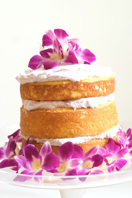 Lemon Cake with Lavender Frosting - Whimsical September