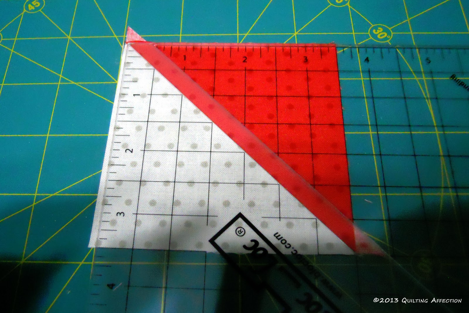 Quilting Affection Designs: Half Square Tutorial